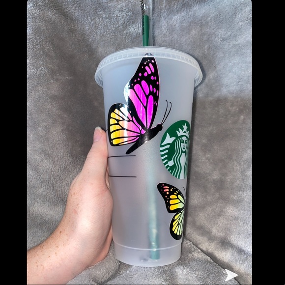 Starbucks | Dining | Starbucks Butterfly Cold Cup | Poshmark